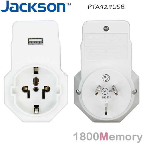 Jackson International Travel Adapter w/ USB Inbound from Europe Bali ...